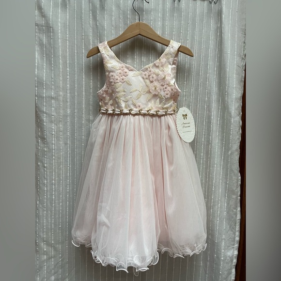 American Princess | Dresses | American Princess Pink Embellished Tiered ...